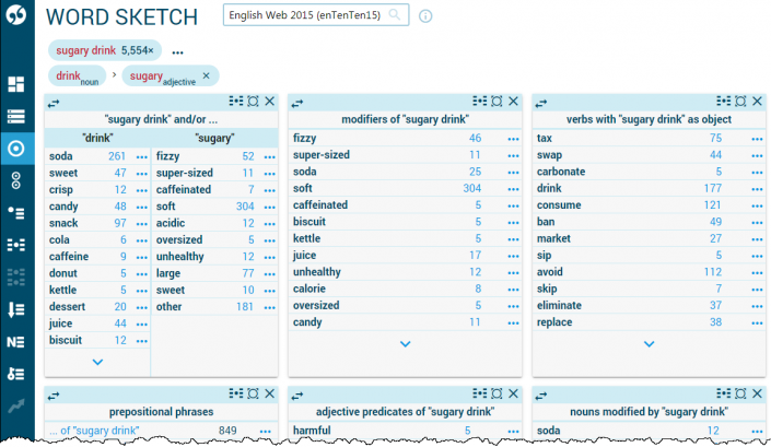 Word sketch - collocations and word combinations | Sketch Engine