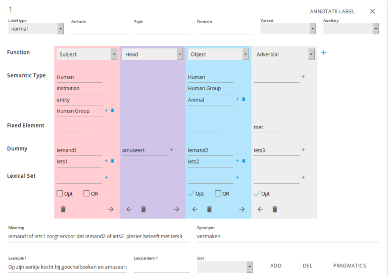 Annotation schema customization | Sketch Engine