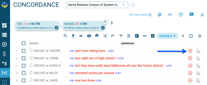 Santa Barbara Corpus of Spoken American English | Sketch Engine