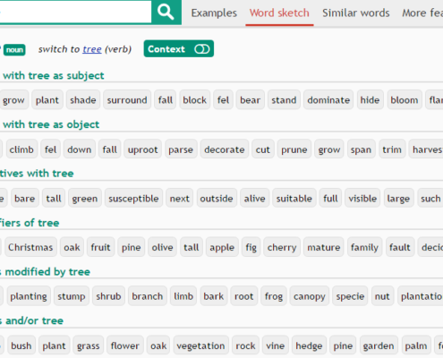 SkELL – corpus tool for language learners | Sketch Engine